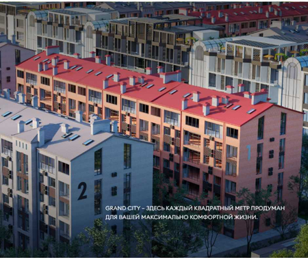 1ком 30кв.м 4/4 этаж Новостройка (2019 года). Шастри (ор-р GreenApple)