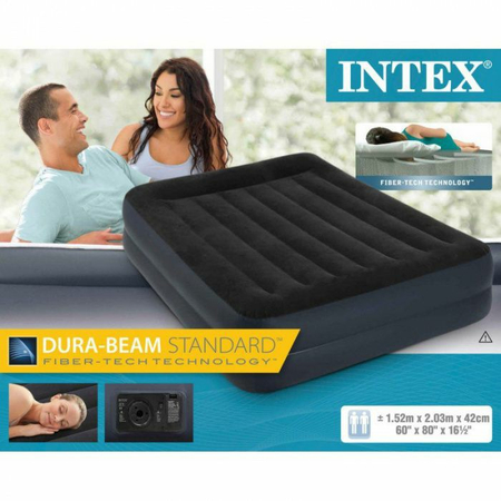 Кровать надувной-152х203х42 см. Intex-64124. Доставка бесплатно