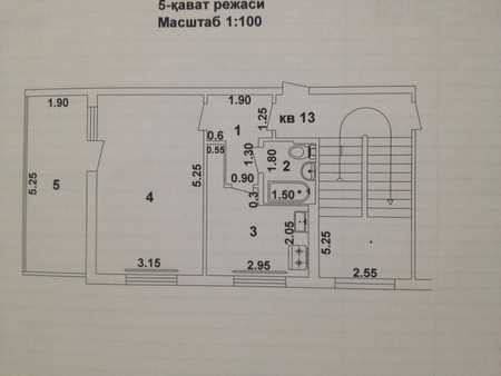 1 xona, 40 m² li shahar markazidan