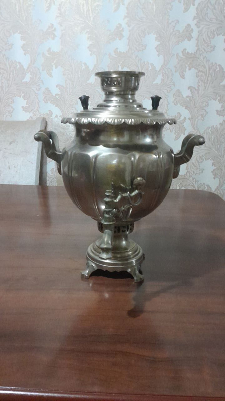 Прадайотса Самавар 1900 год  антикварий  паднос 1880 год