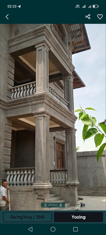 Balyasina (beton to'singlar) quyamiz va o'rnatamiz 70 ming