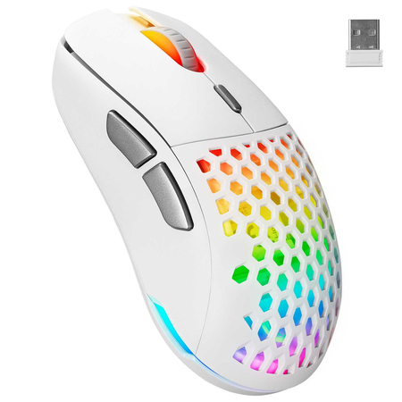Беспроводная белая игровая мышь Rampage FURYZ RGB Wireless Mouse
