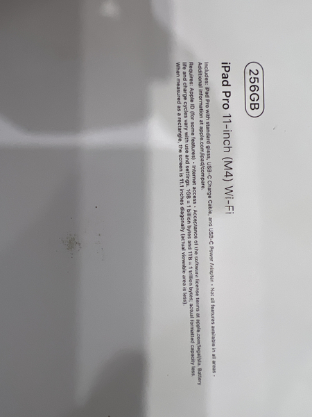 iPad Pro 11 M4 256GB Wi Fi/ цикл 0