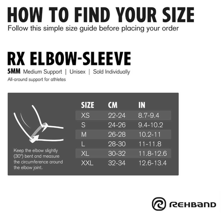 Налокотник Rehband Бандаж локтевой RX размер M и XL