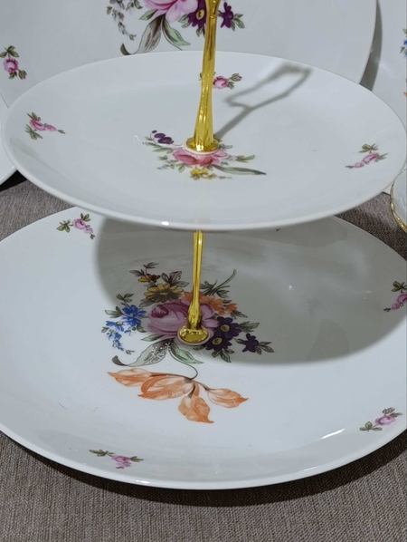 Шикарные фарфоровые лимонницы Мейсоновский букет Чехия