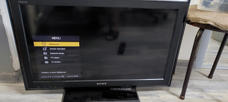 Телевизор SONY, производство Малайзия.