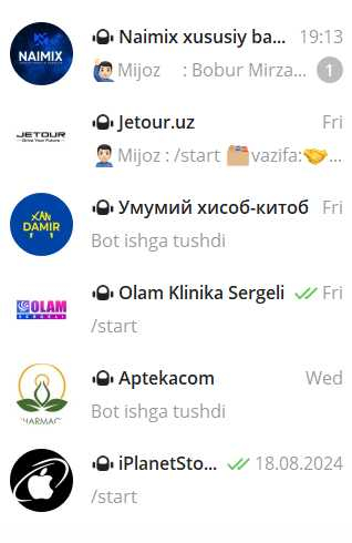 CRM Restoran Kafe Телеграм бот| Web sayt | Bisnessni avtamatlashtirish
