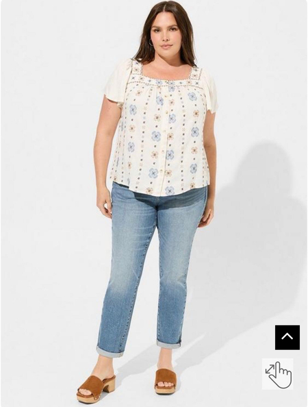 PLus size. Брендовая вышитая блузка. США