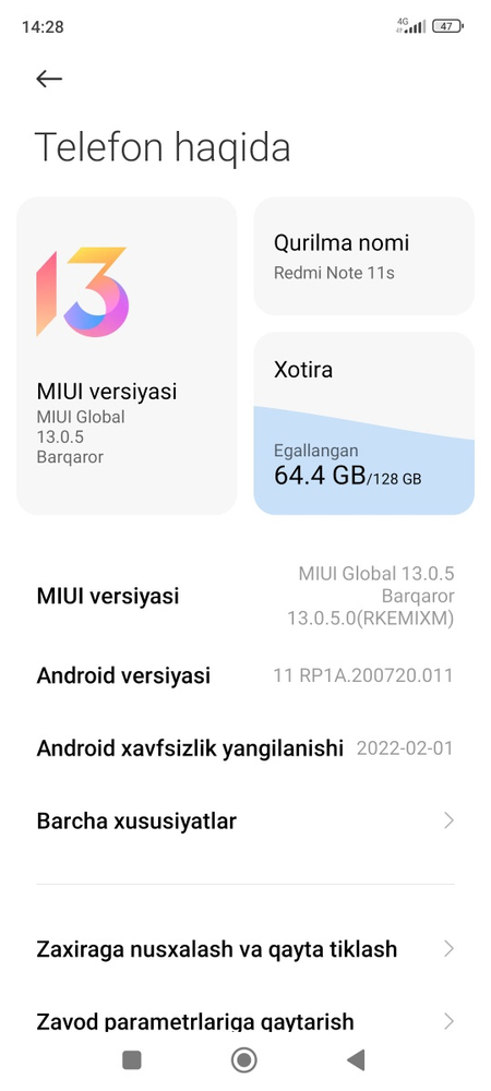 Redmi not 11 s global