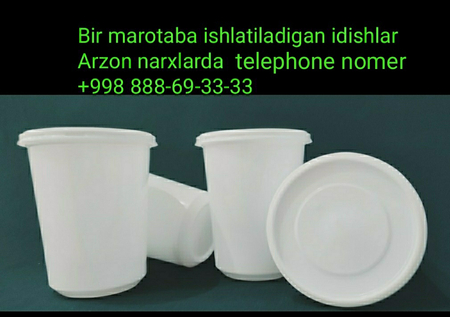 Bir marotaba ishlatiladigan idishlar Arzon narxlarda