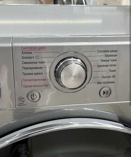 LG 7 кг Стиральная машина Inverter Direct drive motor + Steam