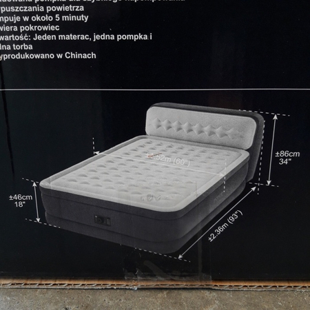 INTEX Надувной кровать Двухспальная (236×152×86). БЕСПЛАТНО  Доставка.