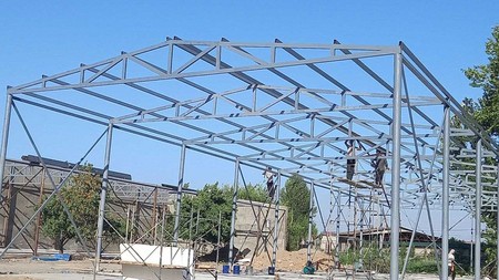Строительство ангаров под ключ из сэндвич панели