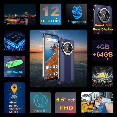 Unihertz TickTock-E 4/64Gb - смартфон с двумя экранами