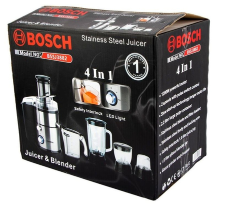 4в1! BOSCH   Комбайн соковыжималка Блендер Чоппер Кофе Сок