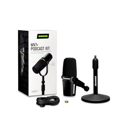 SHURE MV7+ Podcast Dynamic Микрофон UsbC/XLR студийный Профессиональны