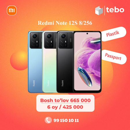 Xiaomi smartfonlarini bo'lib to'lashga xarid qiling(muddatli to'lov)