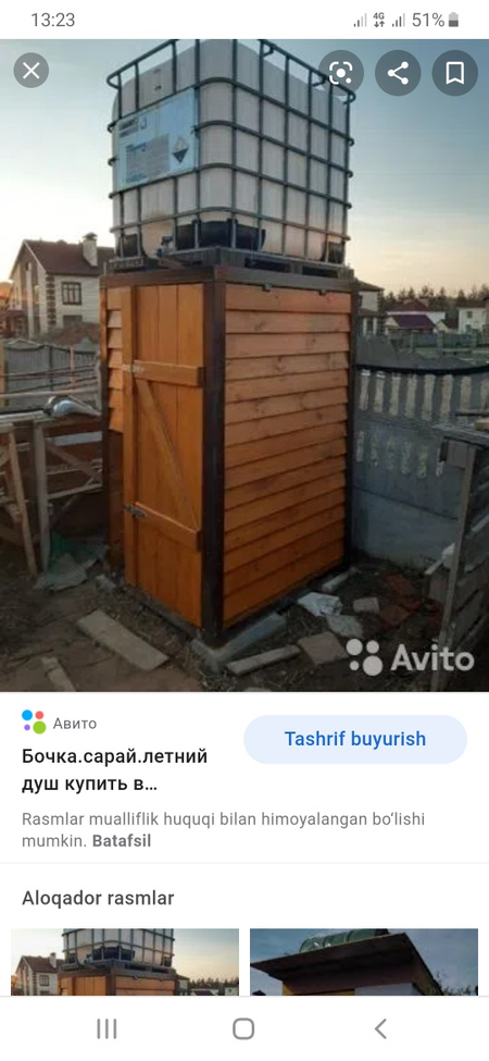 Dush issiq kanditsaner sovitish baseyn hovuz suv bochka dushavoy kabin