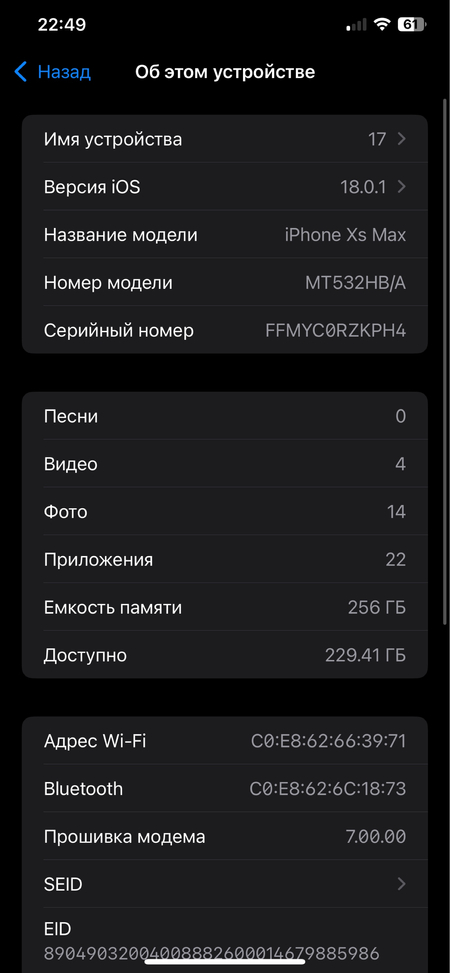 Xs max Xs Max 256GB 88%