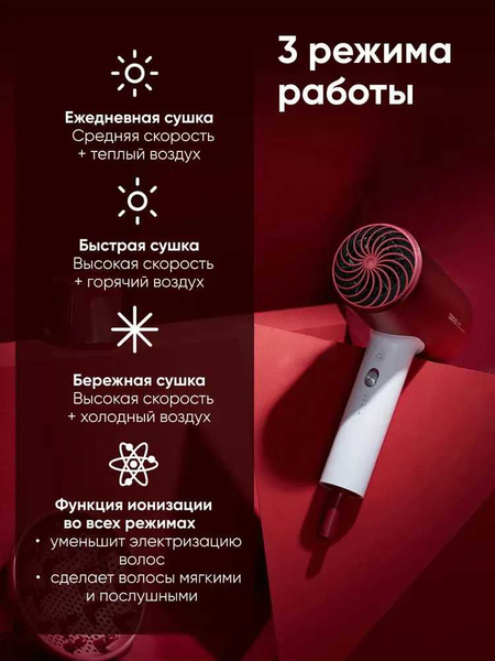 Акция! Xiaomi / Фен для волос / Soocas Hair Dryer H5 Гарантия