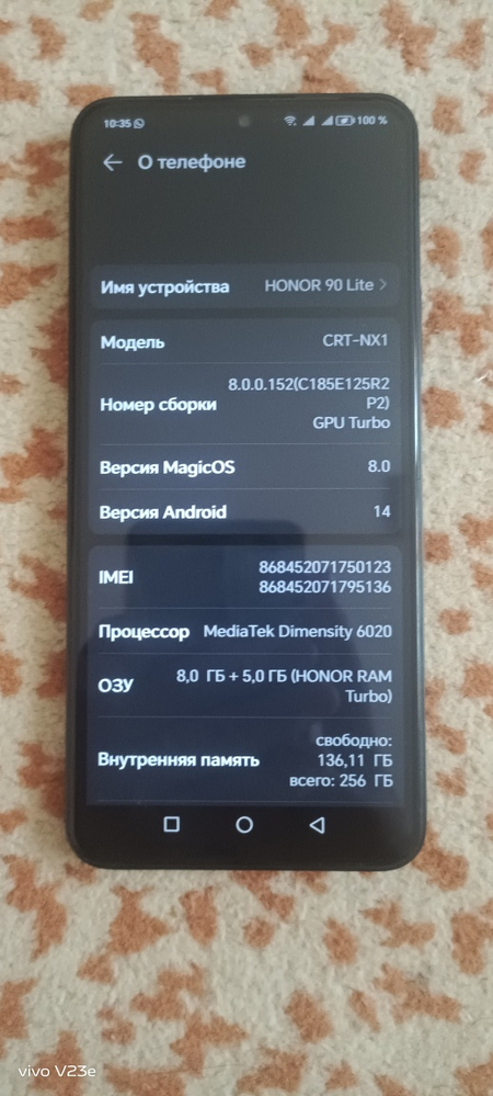 Honor 90 lite holati ideal