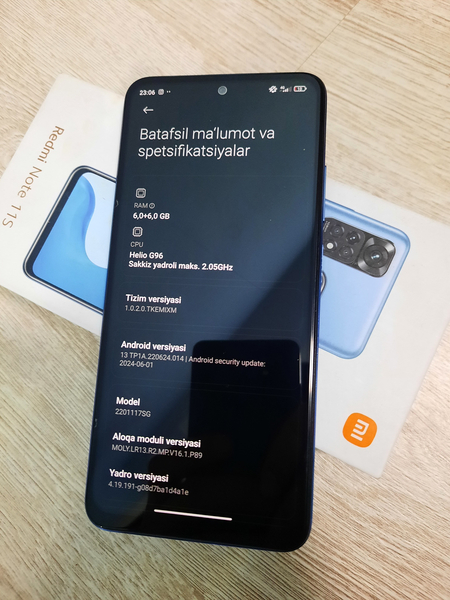 Redmi Note 11s 128/6+6 Xotira