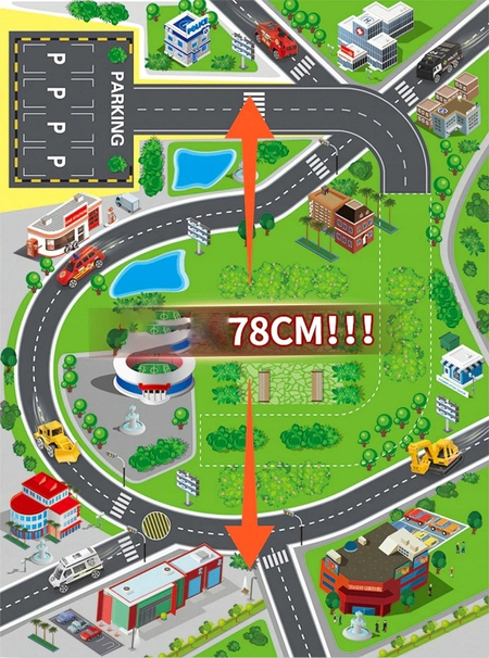 2-ЭТАЖНЫЙ ГАРАЖ парковка вертолёт лифт + городской коврик 78 см