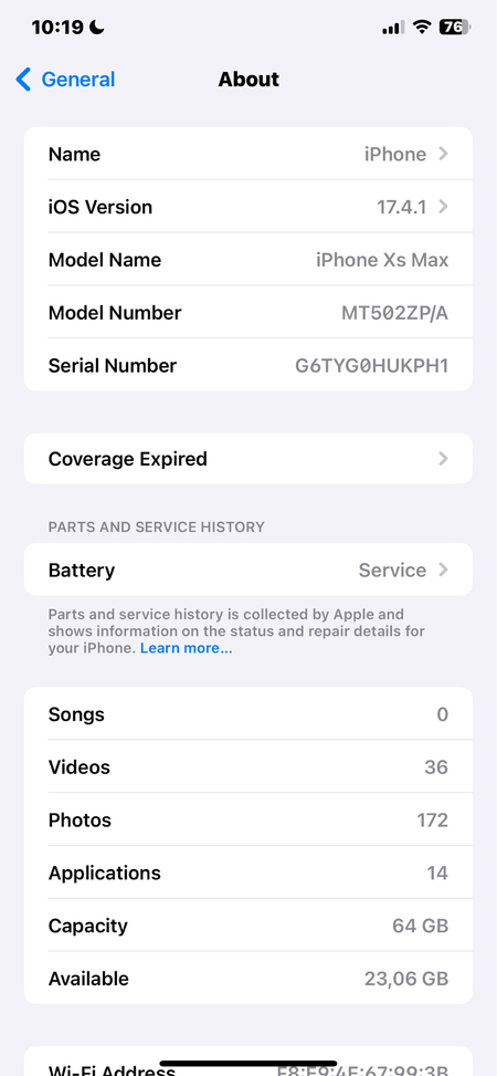 Iphone XS MAX