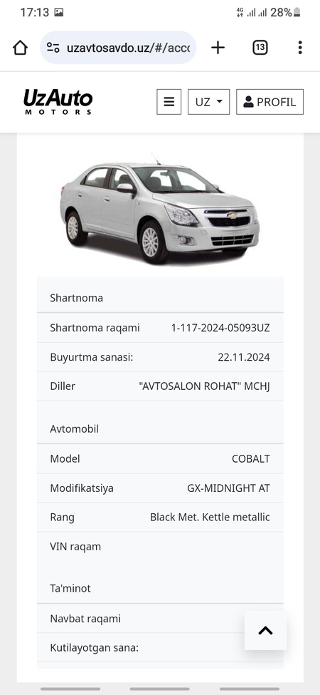 Cobaltga shartnom bor