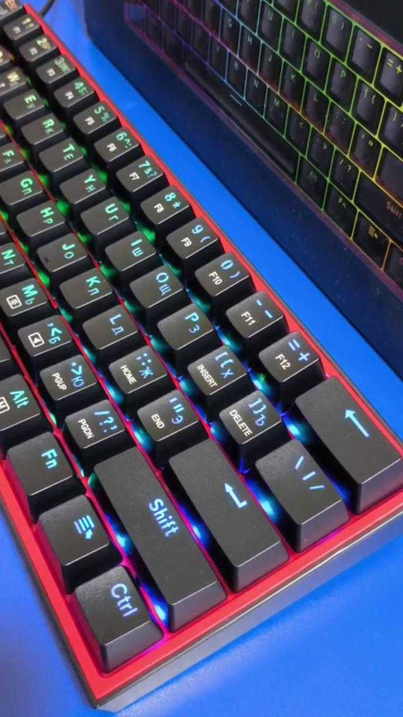 Механическая клавиатура Redragon FIZZ RGB K617 (60%) красные свичи
