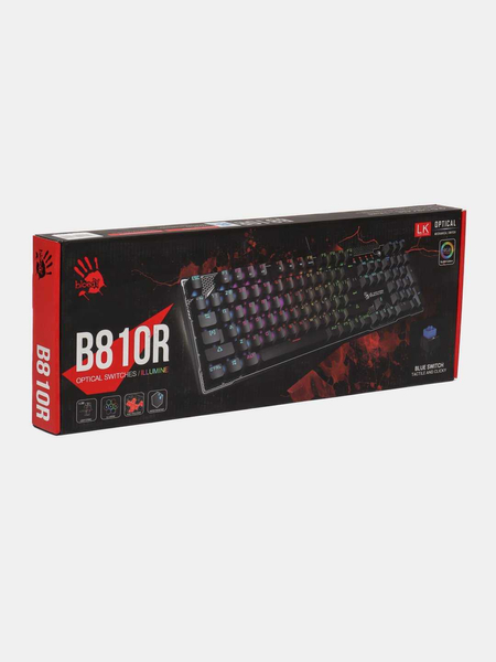 Проводная игровая клавиатура Bloody B810R BLACK(Battlefie, Blue Swich)