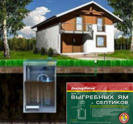 Доктор Робик 109 средство для выгребных ям и септиков