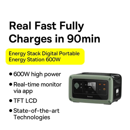 BASEUS IOTA Power Station 600W — Power Bank Аккумулятор