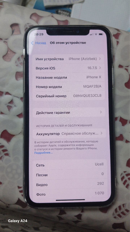 Iphone X black 256 Gb ideal bitta qo’l tutilgan