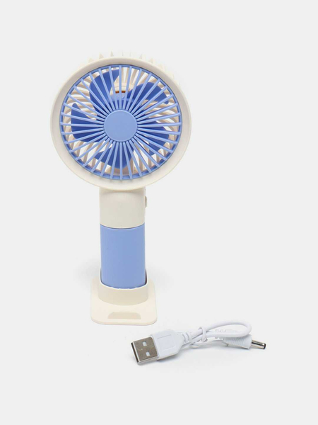 Mini qo'l ventilyatori, USB quvvatlash va stendli ish stoli, 2si 1da