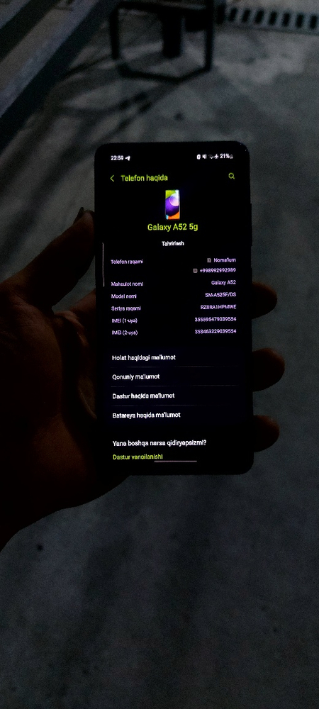 SAMSUNG A52  5G  6/128