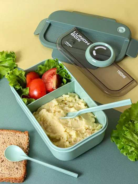 Lunch Box для работы, школи и учебы с ложкой и вилкой