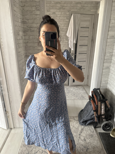 Модное платье крестьянка С-М