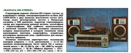 Станционная радиола кантата 205-стерео винил из ссср