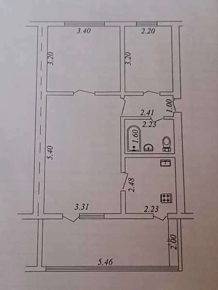 Yalangach Kvartira sotiladi 3/2/4