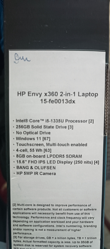 Notbook HP ENVY x360 LAPTOP sotiladi
