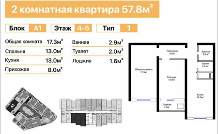 Продаётся цх комнатная квартира на Юнус Абаде