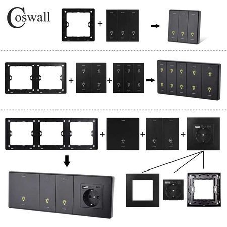 Coswall socket Black	EU