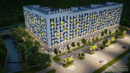 Евродвушка в Riverside на ТТЗ Ахмад Югнакий 45м2 коробка!`