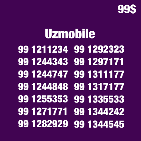 Uzmobile Gold chiroyli raqamla/ Красивые золотые номера Uzmobile