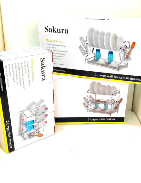 Сушилка для посуды фирма Sakura оригинал полка стилаж