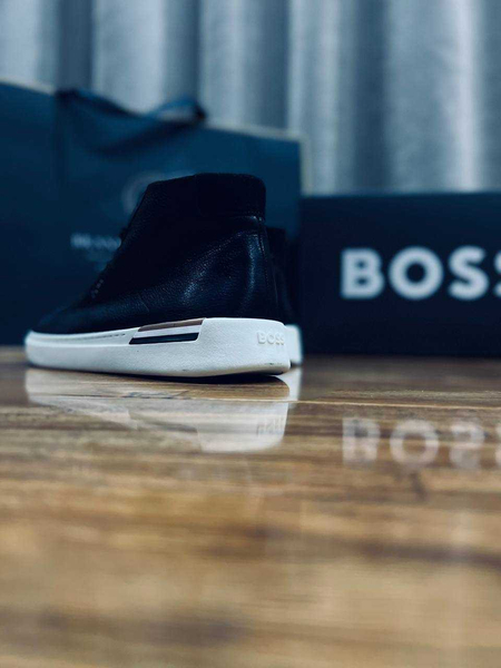 BOSS высокие кожаные кроссовки