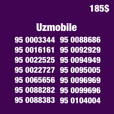 Uzmobule gold chiroyli raqamlari/Красивые золотые номера Узмобайл