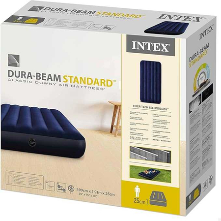 Надувная кровать Intex, разноцветная, 99 x 191 x 25 см