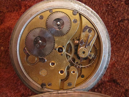 Старинные, карманные часы IWC в серебряном корпусе